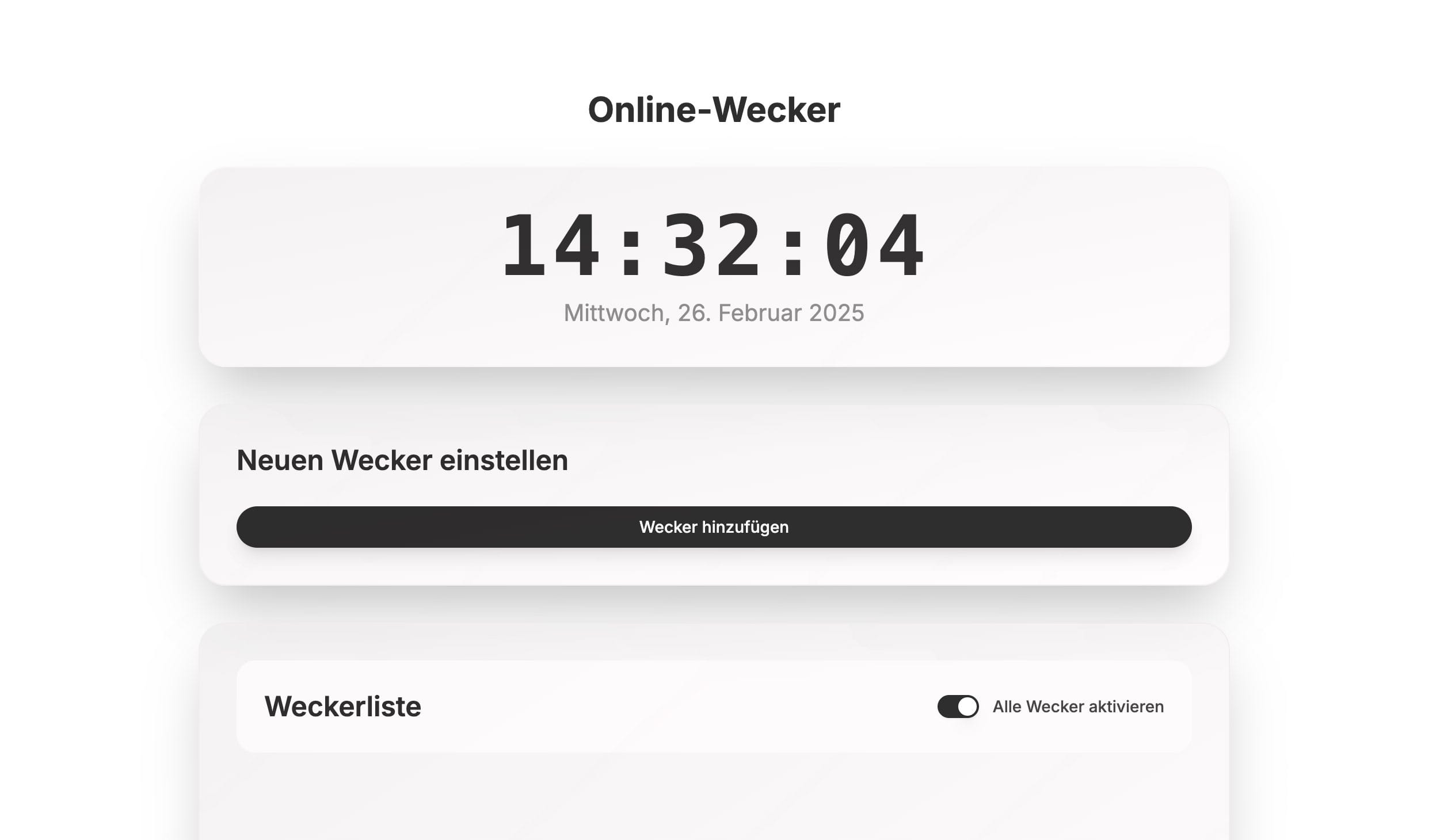 Online Wecker | Kostenlose Multifunktions-Weckfunktion ⏰